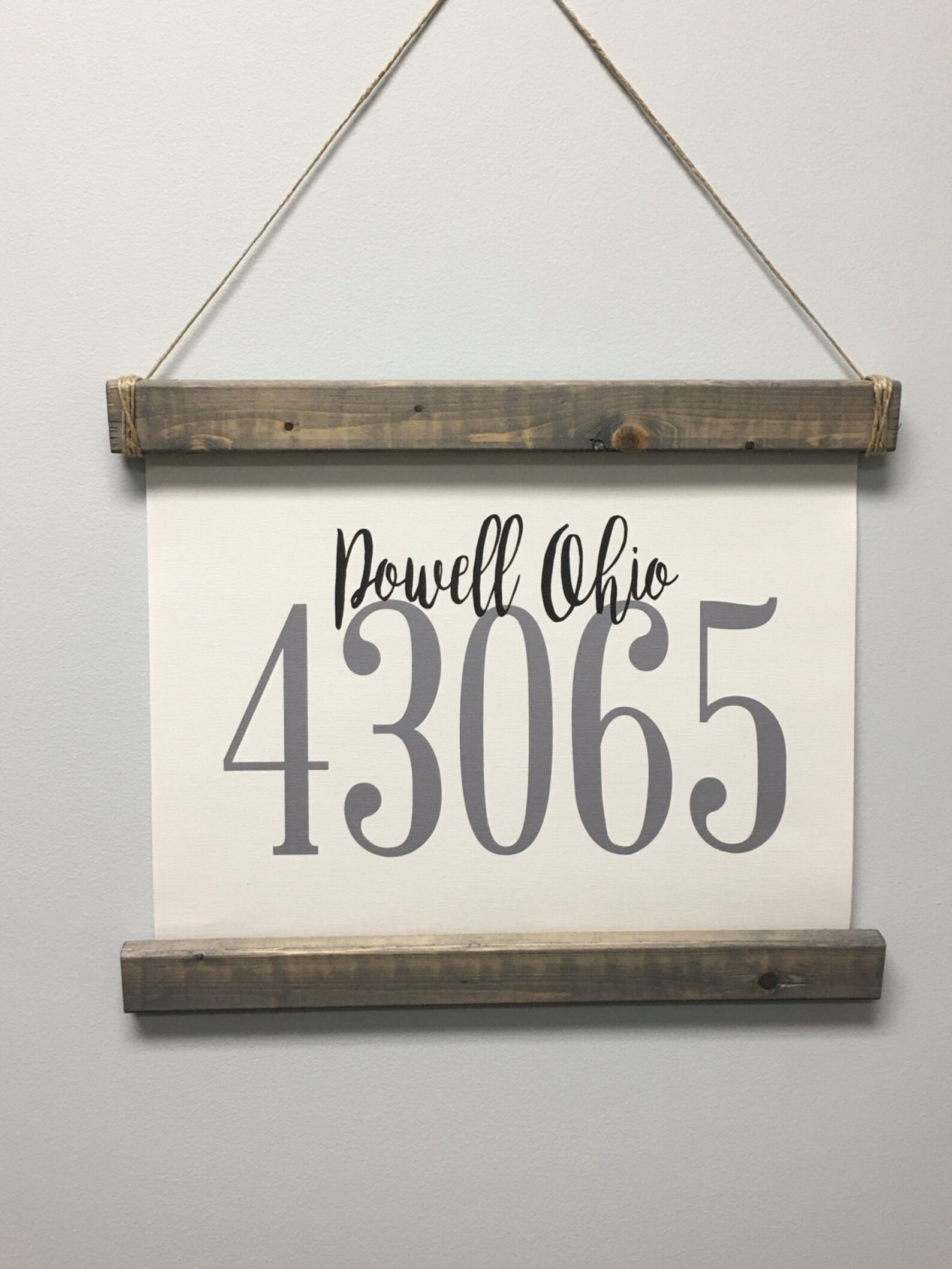 Custom Zip Code Wood and Canvas Print Canvas and Wood Print - Etsy