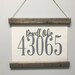 Custom Zip Code Wood and Canvas Print, Canvas and Wood Print, Custom ...