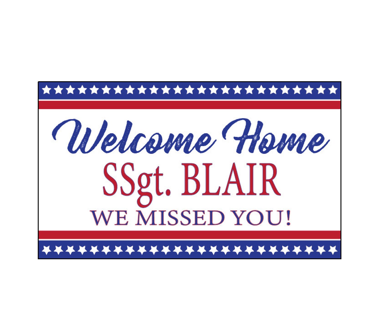 Military Welcome Home Sign Military Welcome Home Banner | Etsy