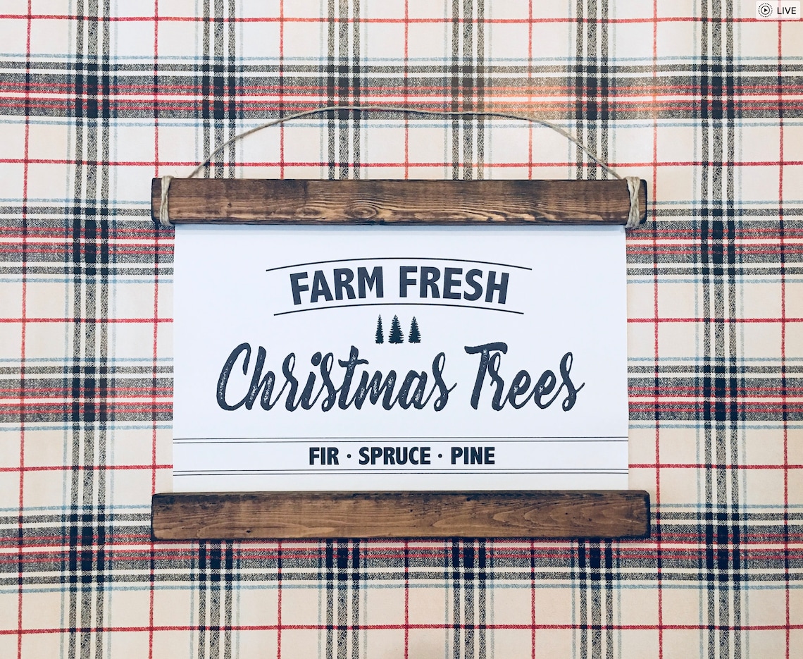 Farm Fresh Christmas Trees Christmas Farmhouse Art Farmhouse - Etsy