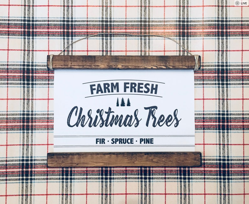 Farm Fresh Christmas Trees Christmas Farmhouse Art Farmhouse - Etsy