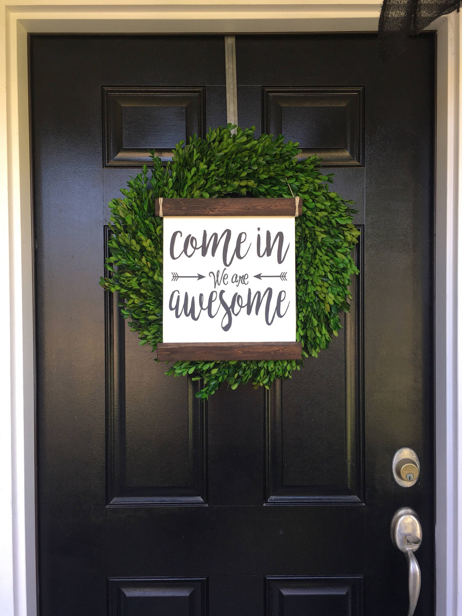 Come in We Are Awesome Canvas and Wood Print Farmhouse Sign - Etsy