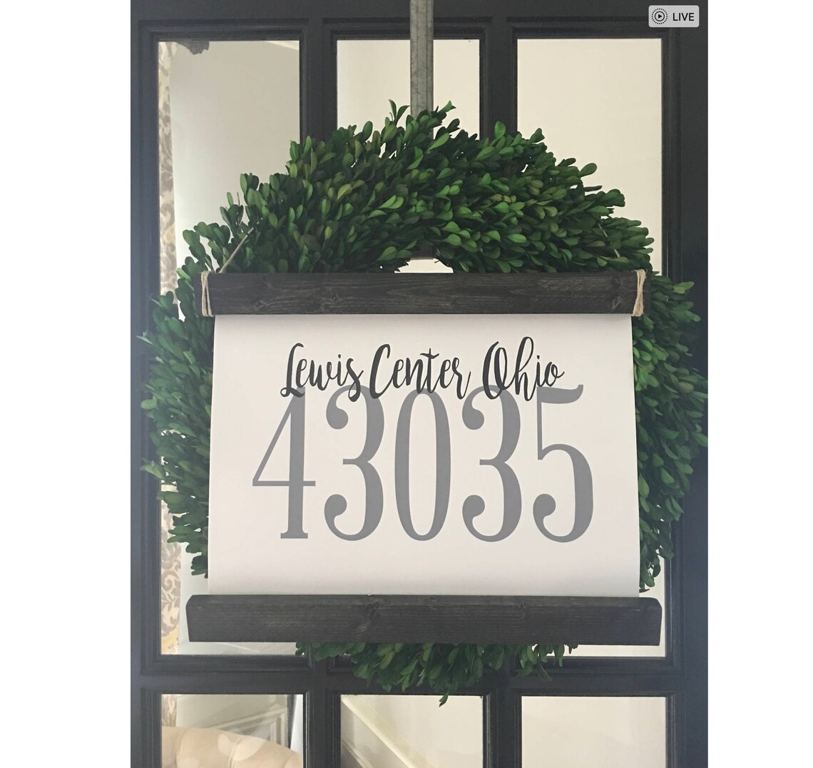 Custom Zip Code Wood and Canvas Print, Canvas and Wood Print, Custom ...