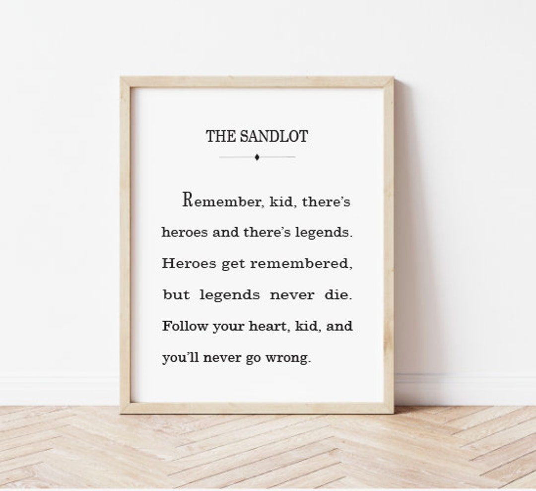 The Sandlot, Canvas Print, Babe Ruth Quote, Heroes and Legends, Heroes ...
