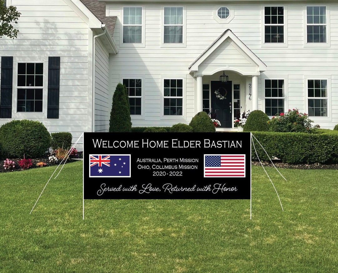 Welcome Home Mission Sign 2 Different Mission Options, Missionary ...