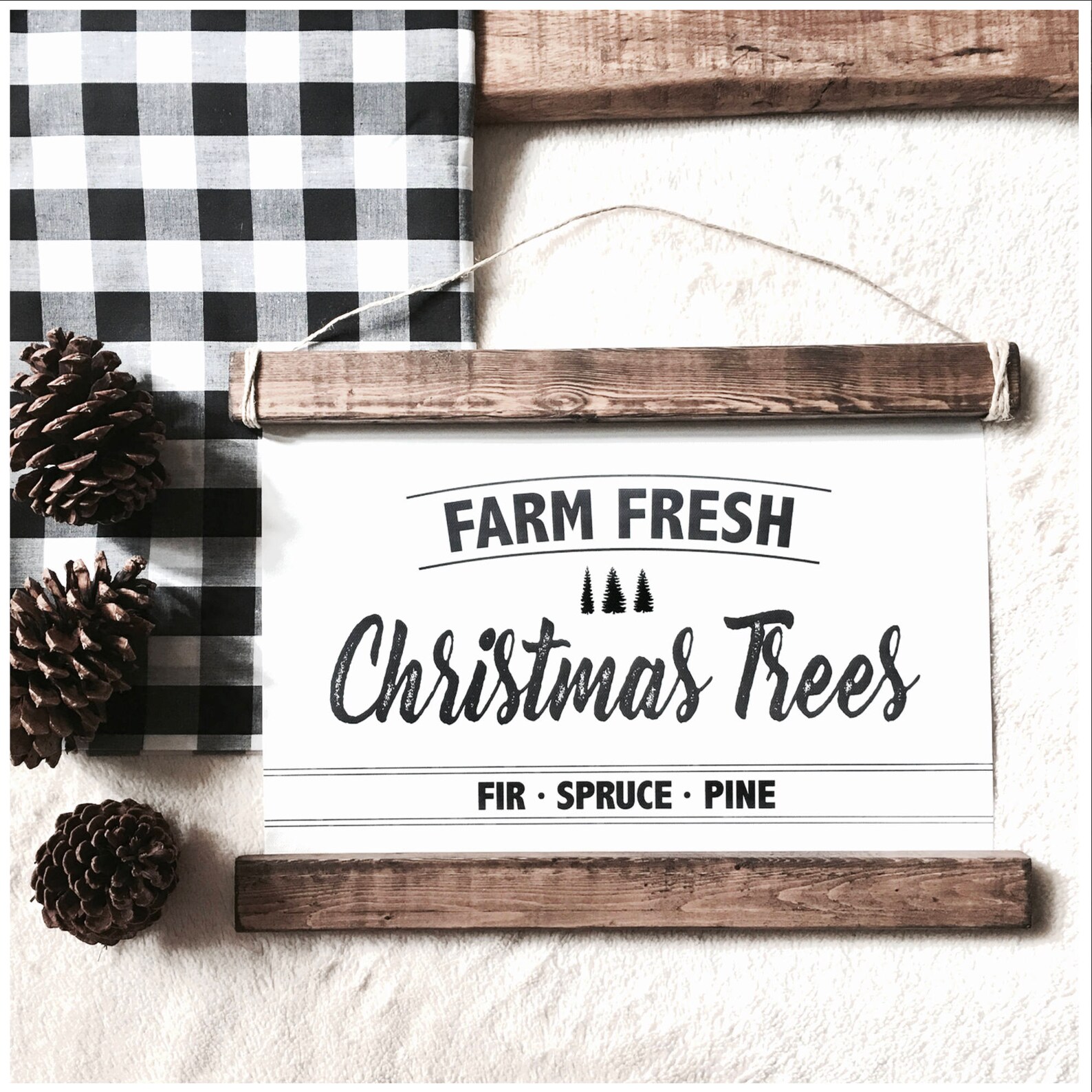 Farm Fresh Christmas Trees Christmas Farmhouse Art Farmhouse - Etsy