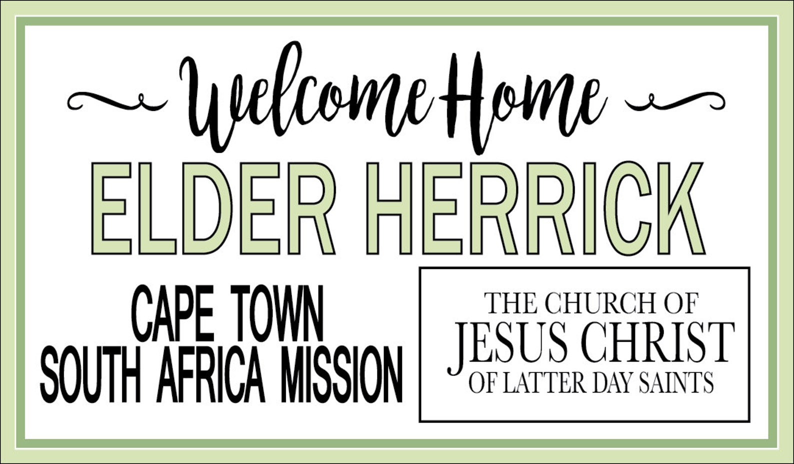 Missionary Welcome Home Banner 1 LDS Missionary Banner - Etsy