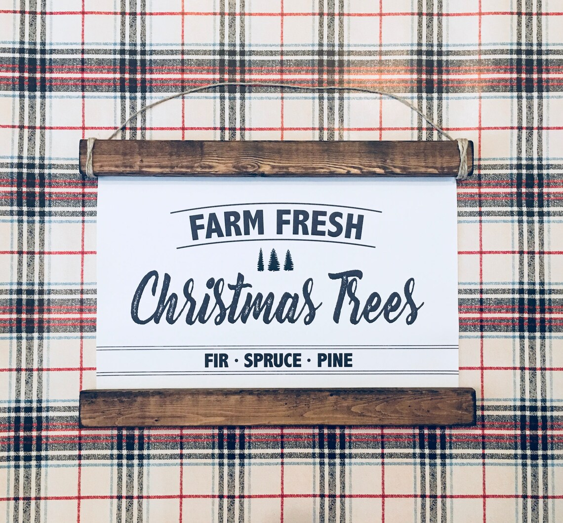 Farm Fresh Christmas Trees Christmas Farmhouse Art Farmhouse - Etsy