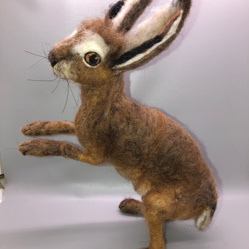 Needle Felted Hare - Etsy UK