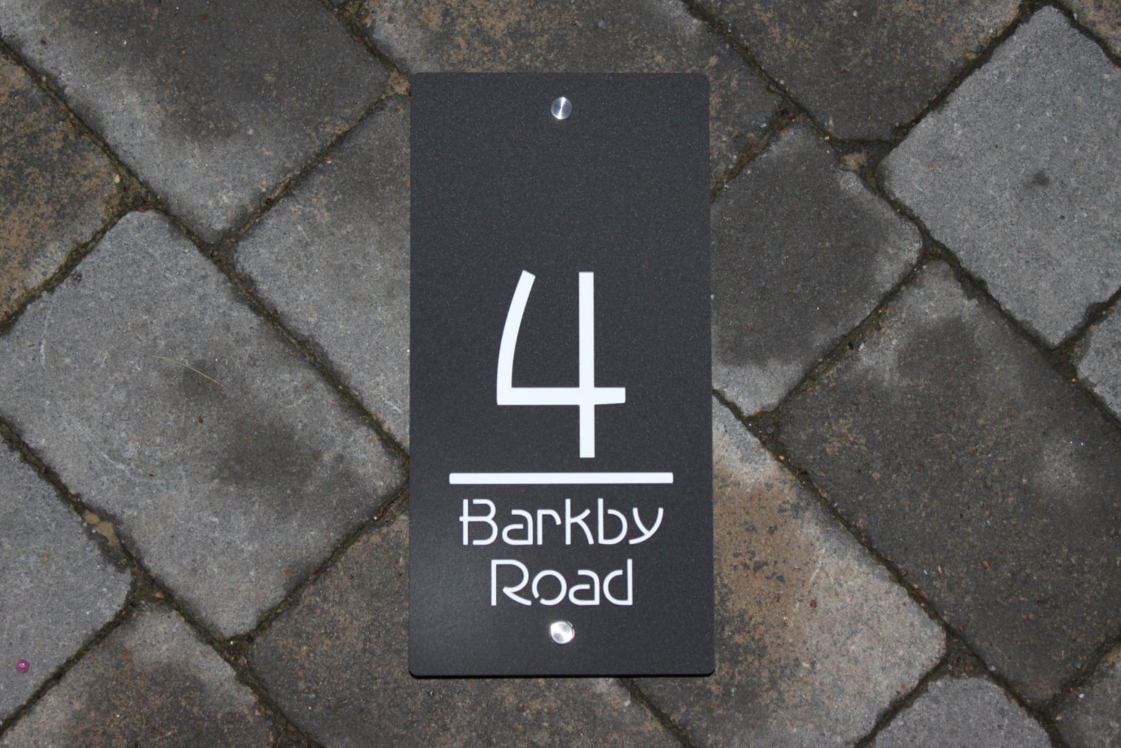 Rectangle House Number Door Sign Portrait Laser Cut | Etsy