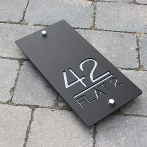 Rectangle House Number Door Sign, Portrait Laser Cut Bespoke/customised ...