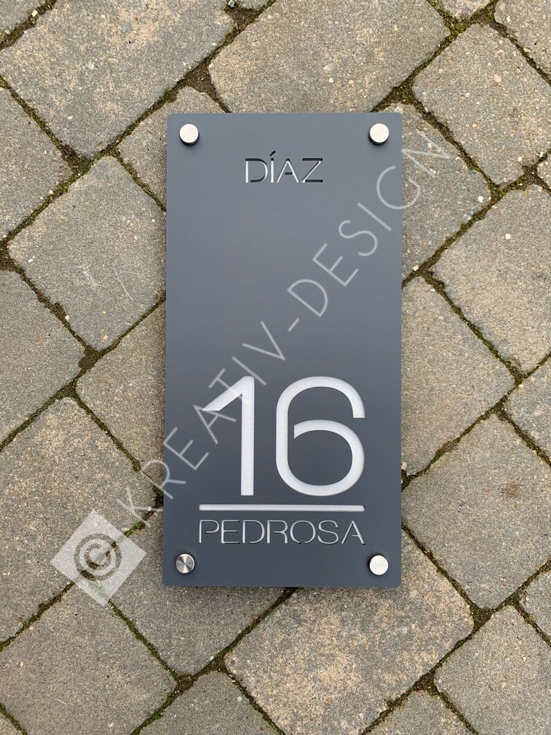 Extra Detail 20 X 40 Cm Bespoke House Number Door Sign Unique - Etsy Canada