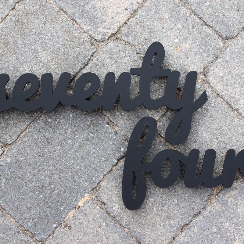 Cursive House Numbers - Etsy