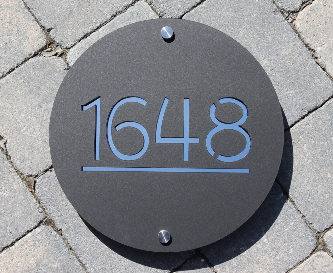 Modern House Sign Door Number Large Circle 300mm X 8mm - Etsy
