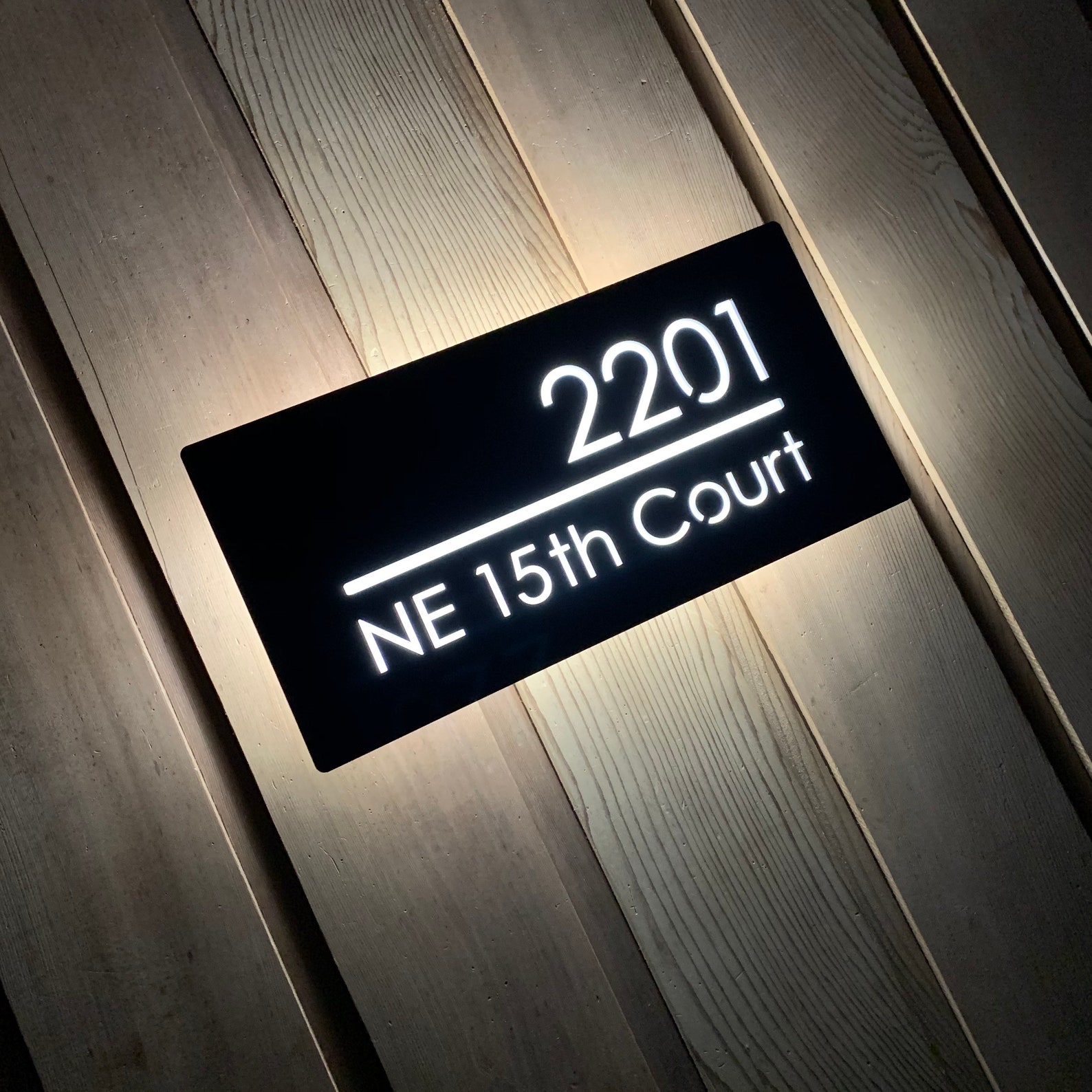 Back-lit LED House Number Sign Large Size 40 X 20 Cm | Etsy