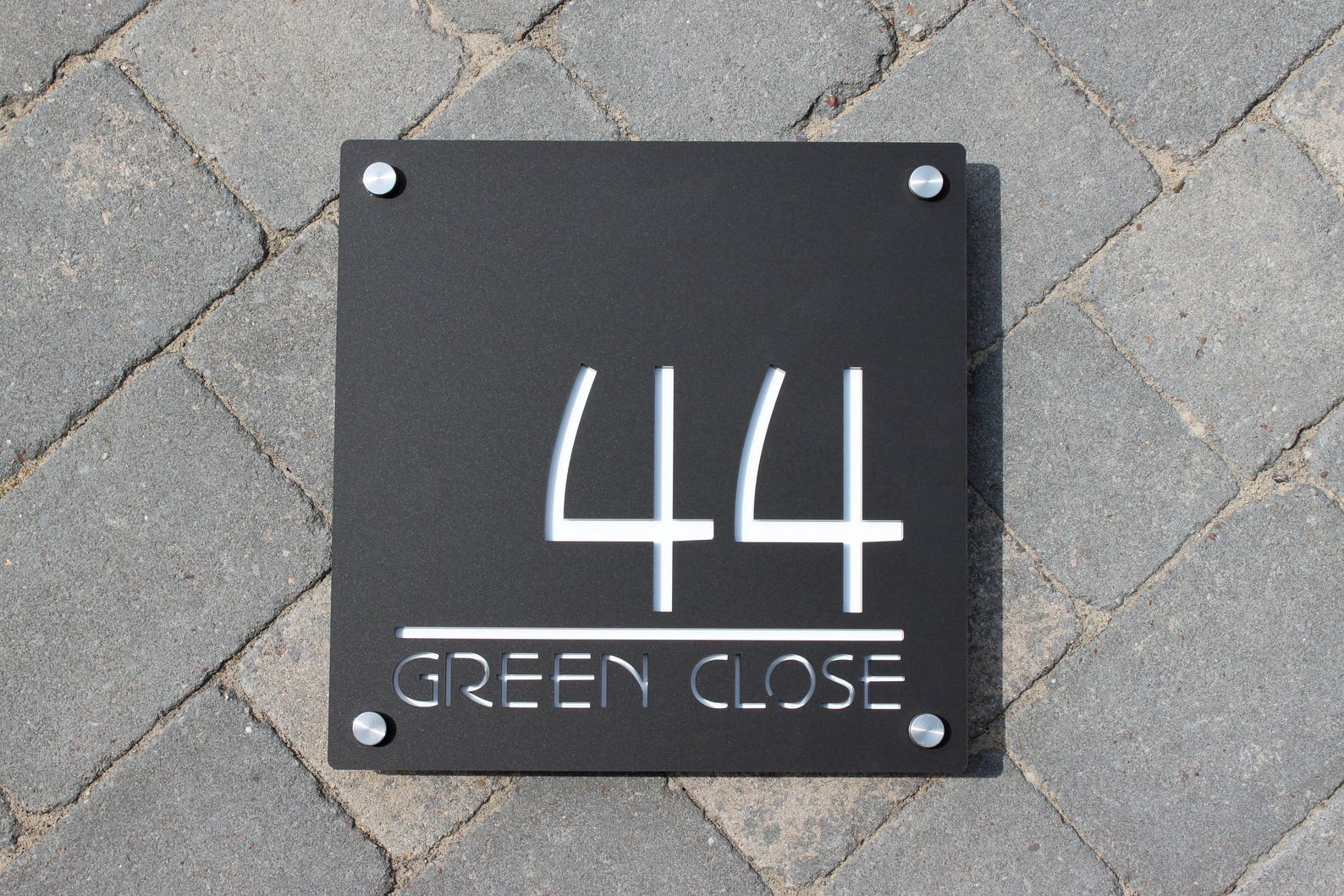 Contemporary House Number Door Sign. Square 30cm x 30cm | Etsy