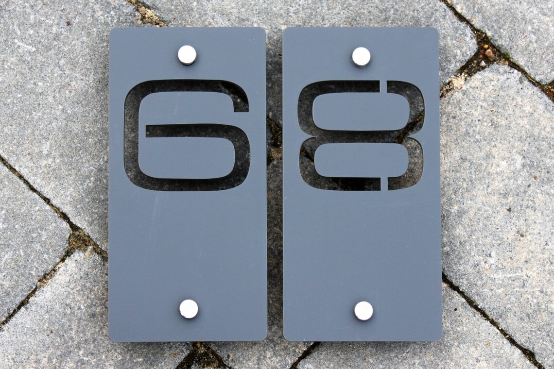 House Number Door Sign 100mm X 200mm X 5mm Original and Unique | Etsy