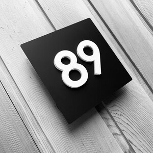 LED Illuminated House Number Sign: Modern Outdoor Plaque (15x15cm) - Etsy