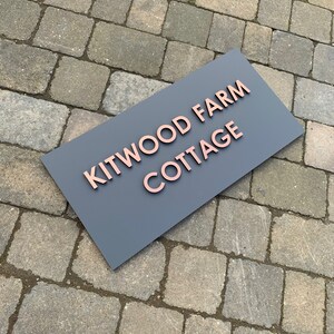 Modern 3D House Number Sign: Extra Large Address Plaque (60 X 30 Cm ...