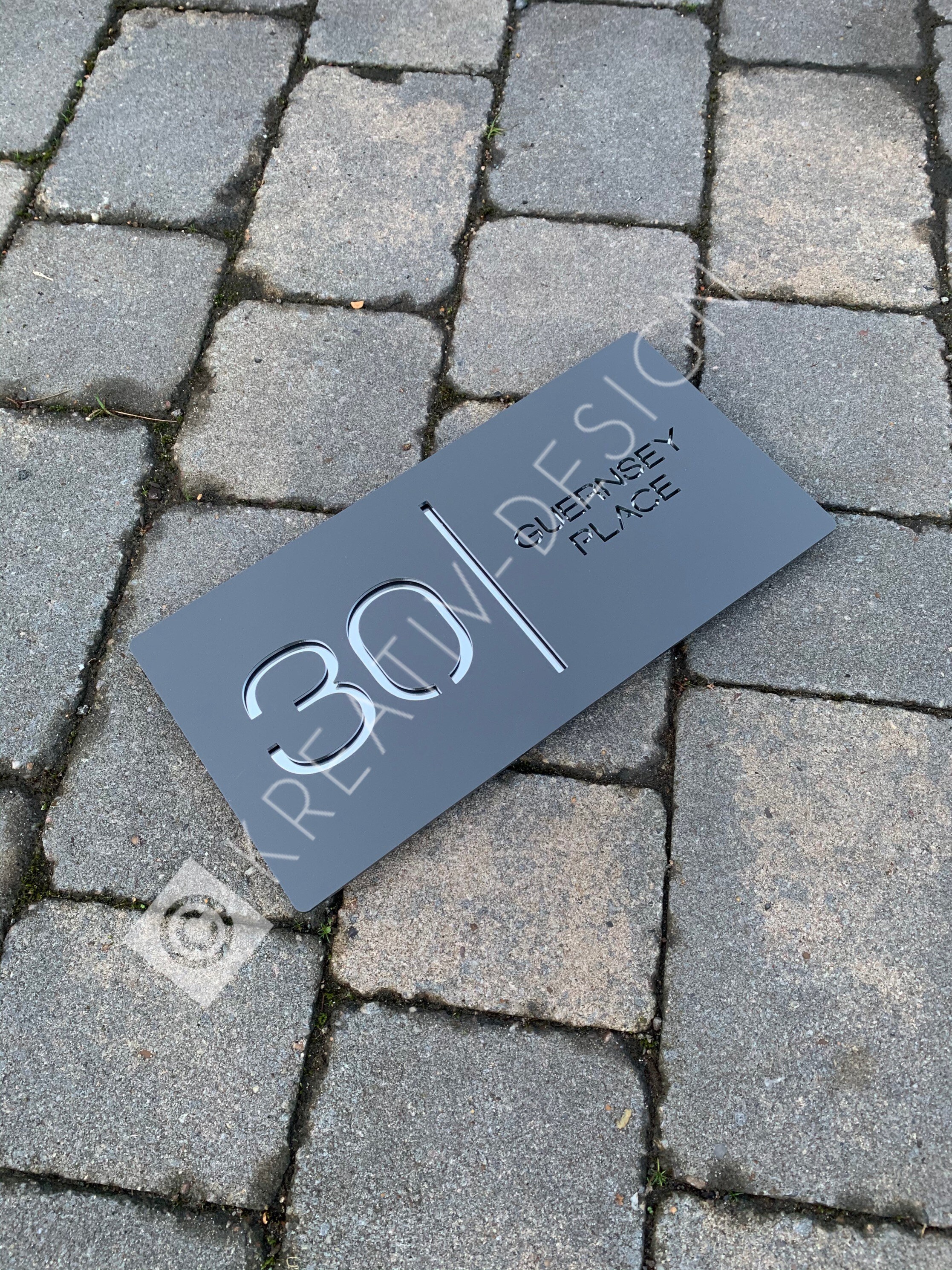 Moderne Haus Zeichen Nummer Tür Rechteck 30cm x 15cm Original | Etsy