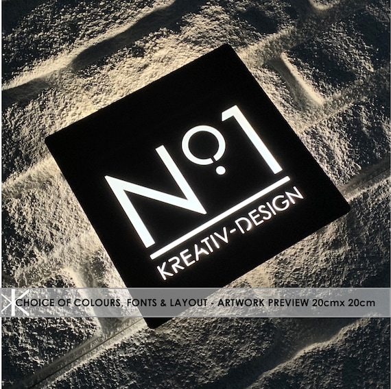 Lighting Low Voltage House Number PRO DF Contemporary LED Lighted