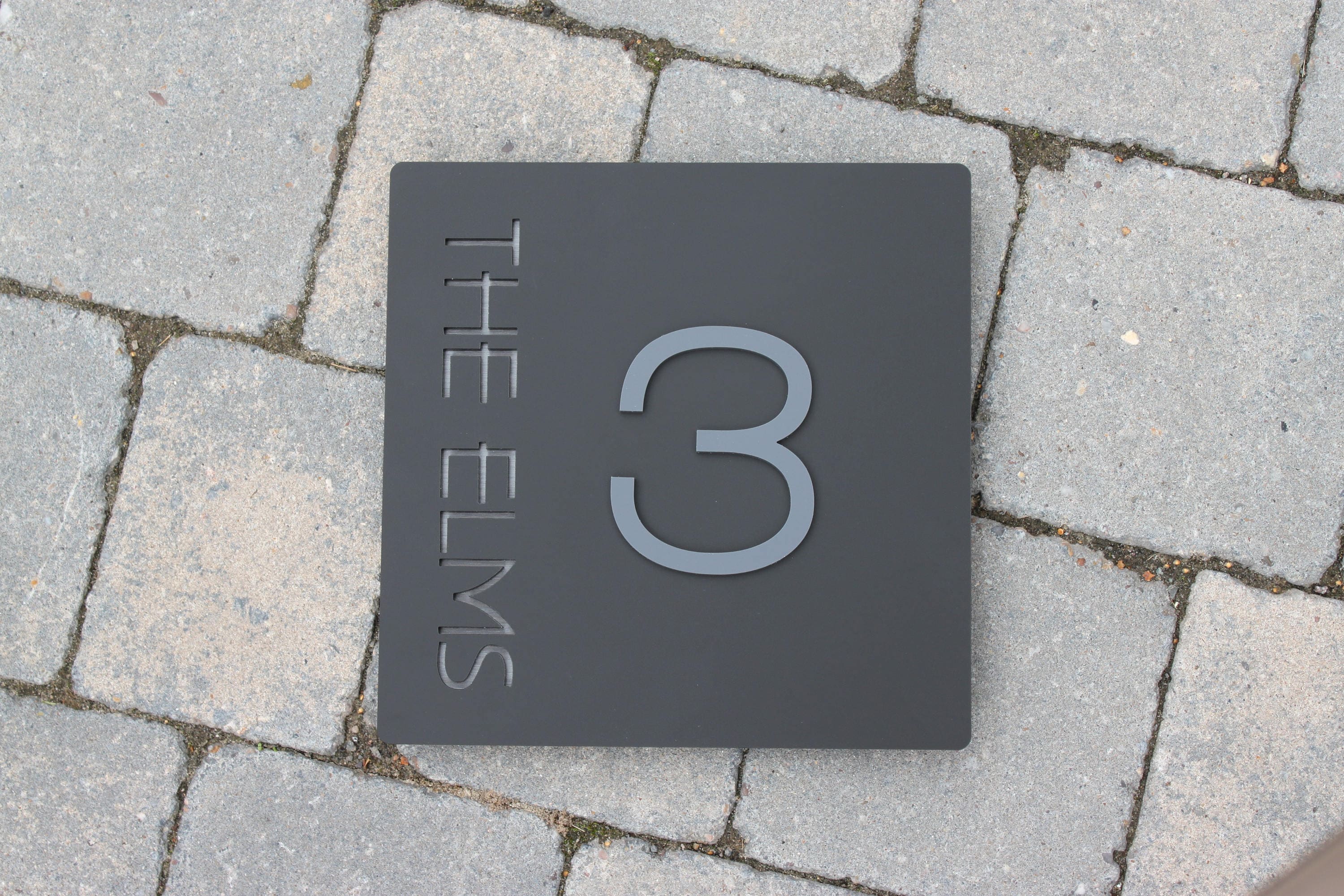 Contemporary Floating House Sign With 3D Numbers Original & - Etsy