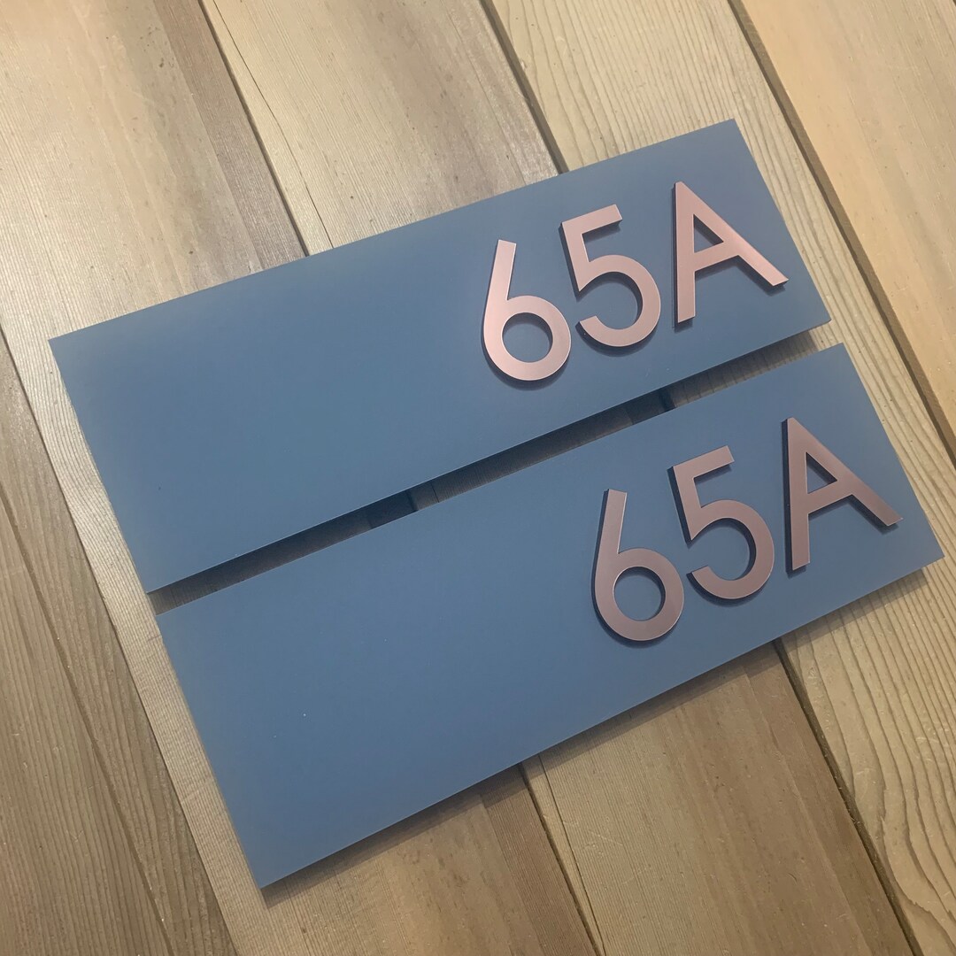 Cool Modern 3D Stand Out House Number Door Sign Laser Cut Matte Acrylic ...
