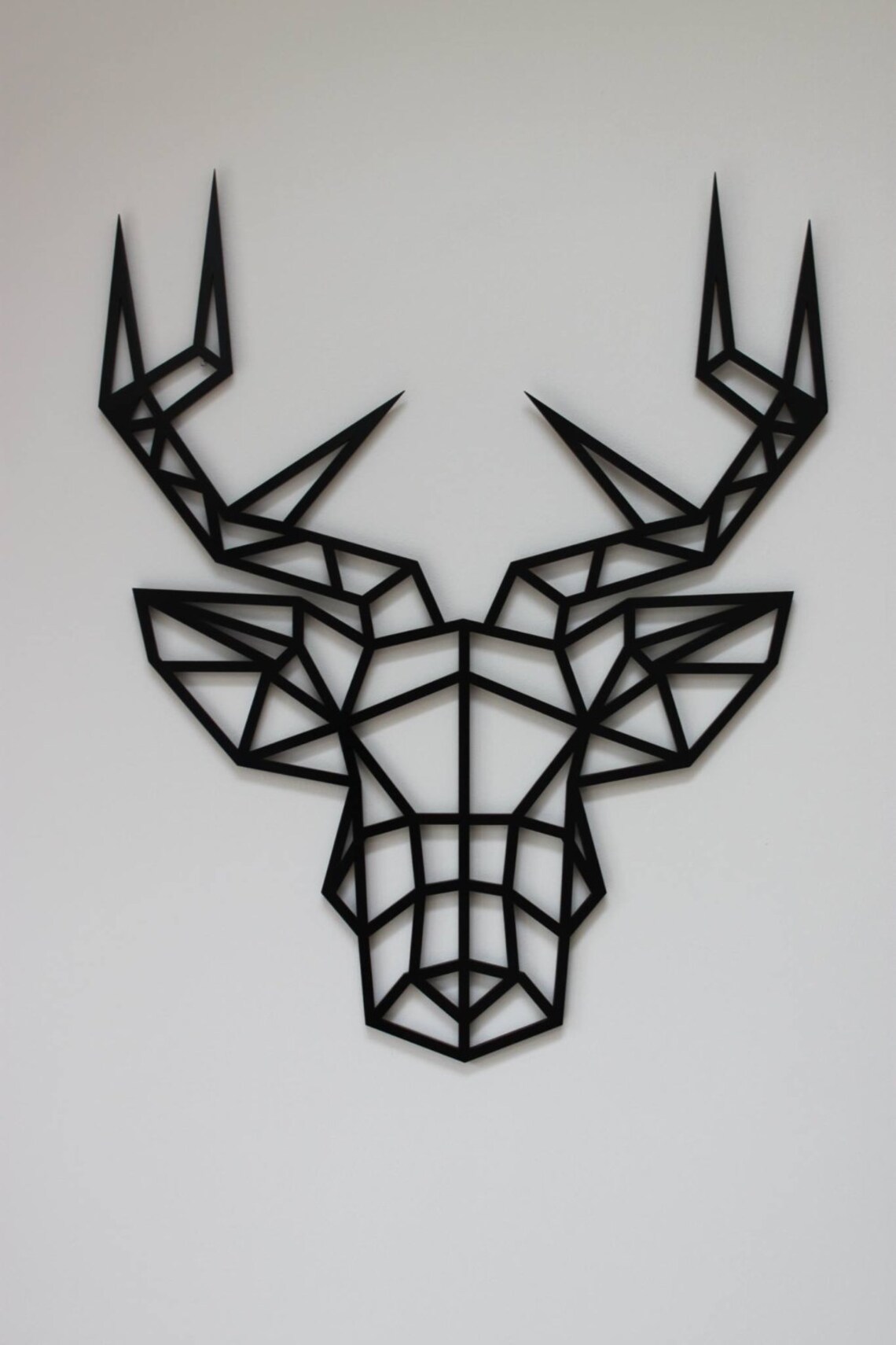 Geometric Stag Animal Head Large Original and Unique Laser | Etsy