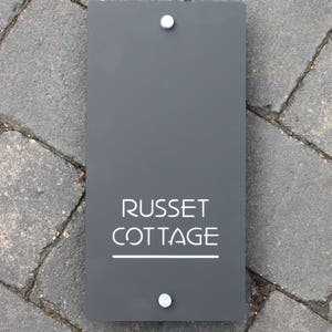 Rectangle House Number Door Sign, Portrait Laser Cut Bespoke/customised ...