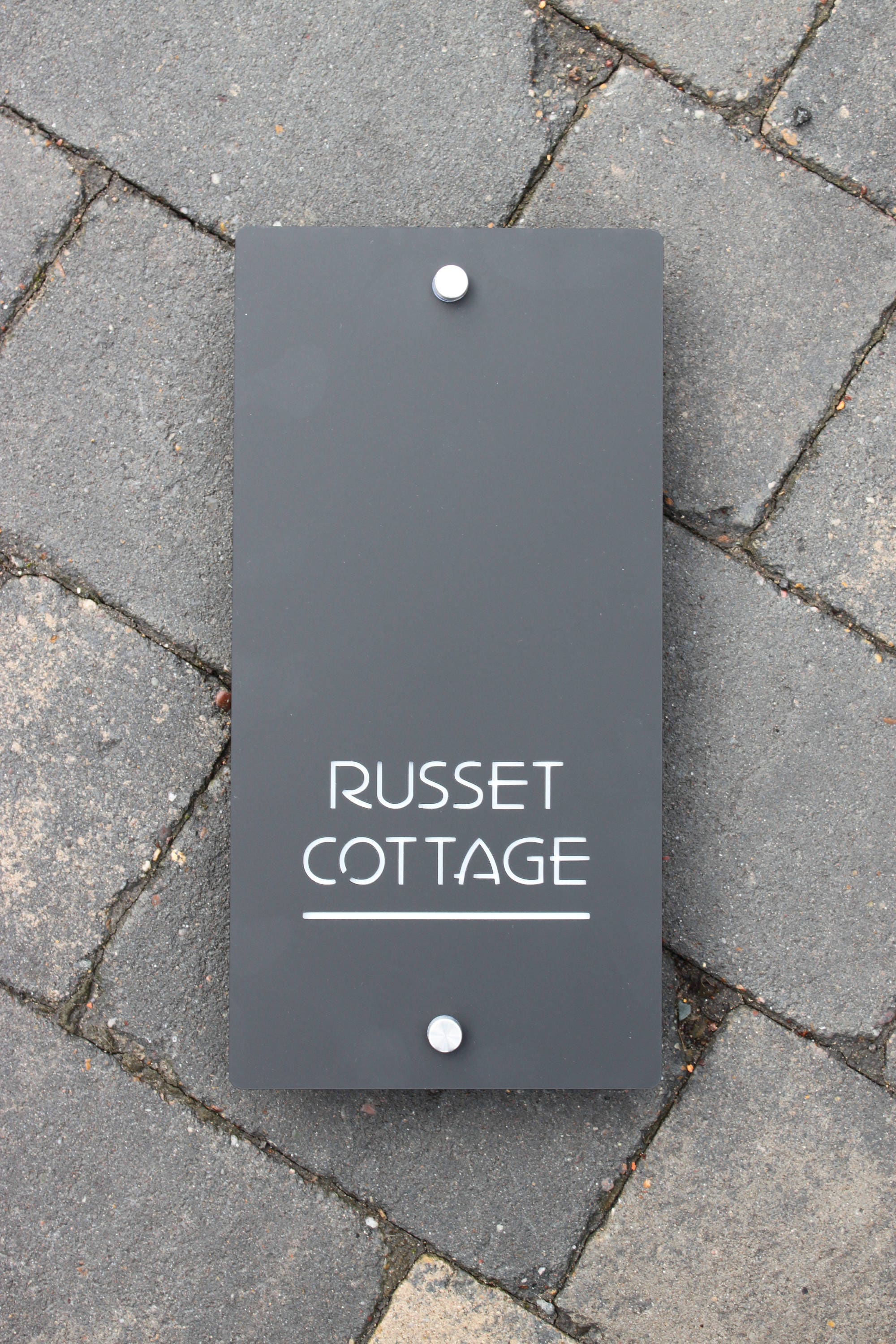 Rectangle House Number Door Sign Portrait Laser Cut - Etsy UK