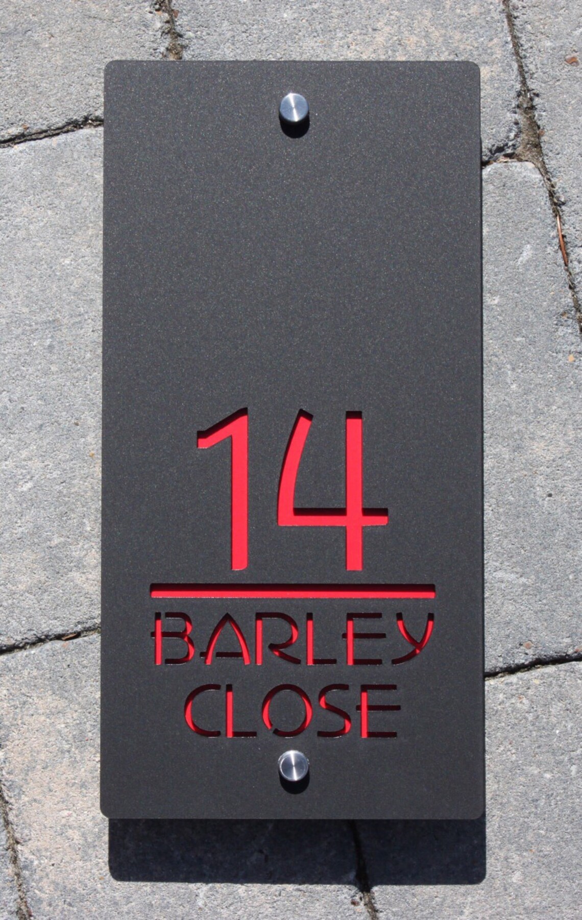Rectangle House Number Door Sign Portrait Laser Cut - Etsy