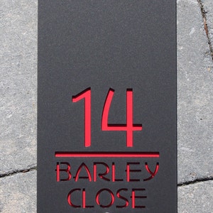 Rectangle House Number Door Sign, Portrait Laser Cut Bespoke/customised ...