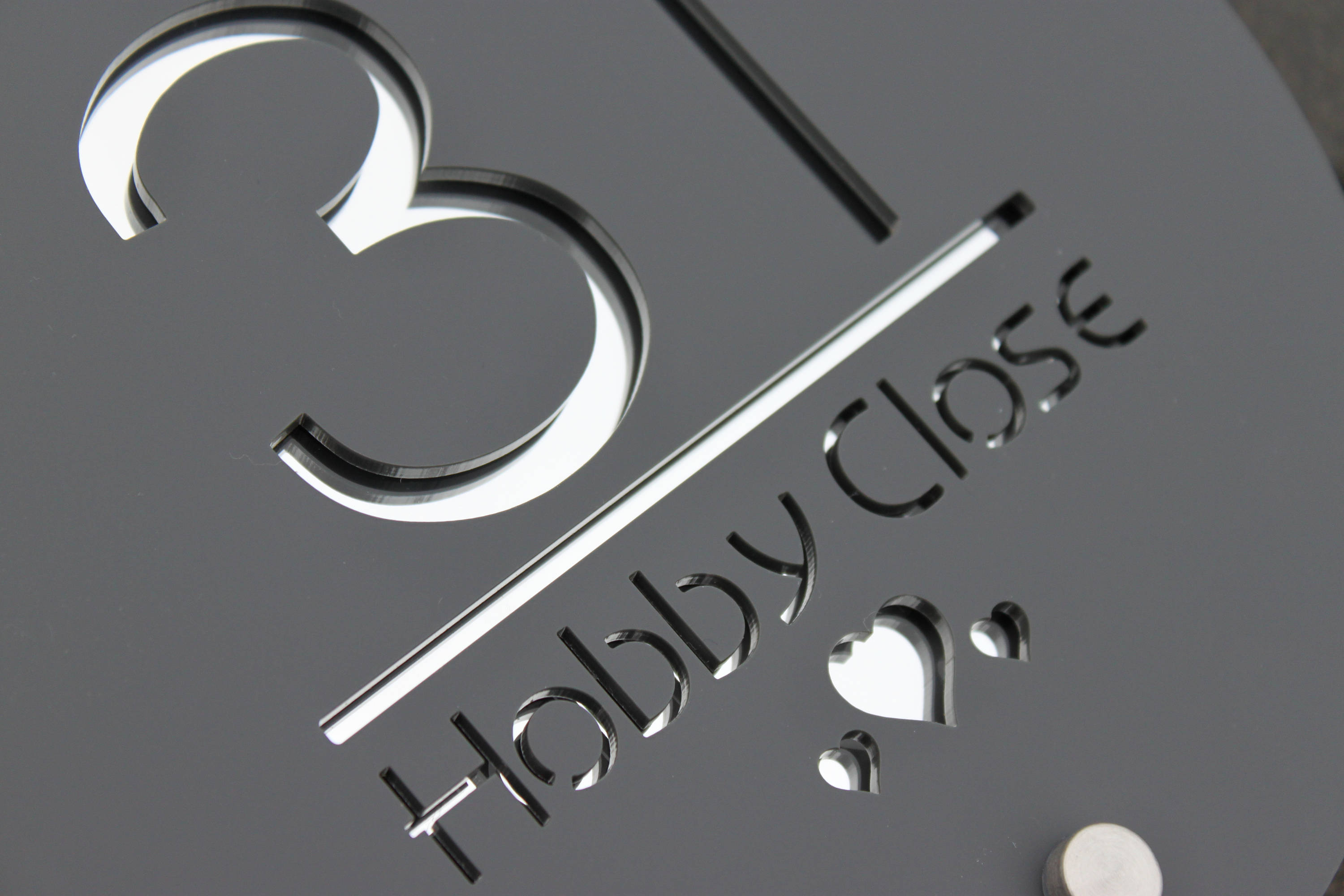 House Number Door Sign, Large 200mm Diameter X6mm Original and Unique ...