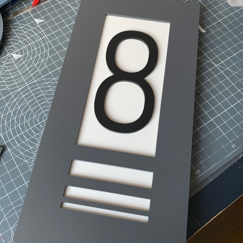 NEW Illuminated Modern House Number Sign With Low Voltage LED - Etsy UK