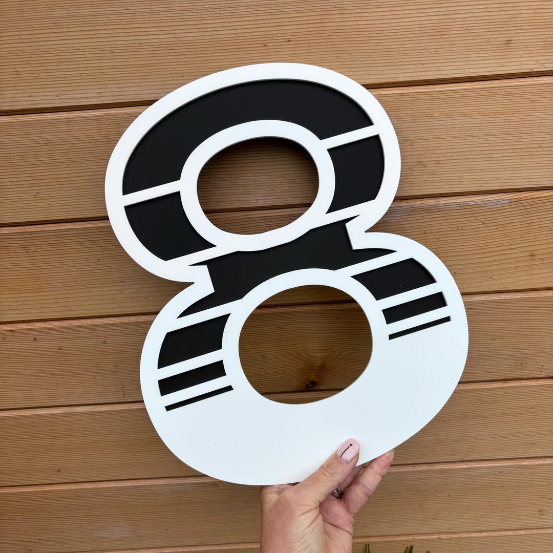 Geometric Laser Cut House Number Sign: Modern Acrylic Door Plaque - Etsy