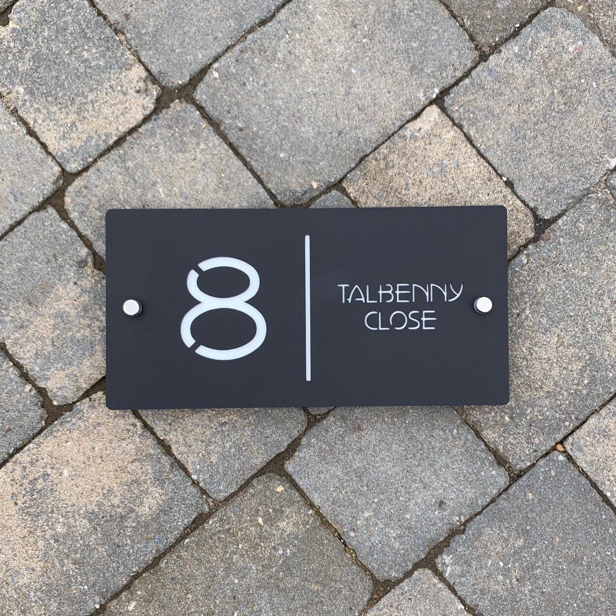 Modern House Sign Door Number Rectangle 30cm X 15cm Original - Etsy