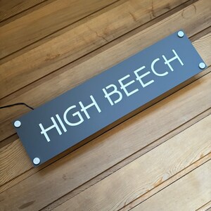 Modern Back-lit LED Illuminated House Name Sign, Large Size 60 X 15 Cm ...
