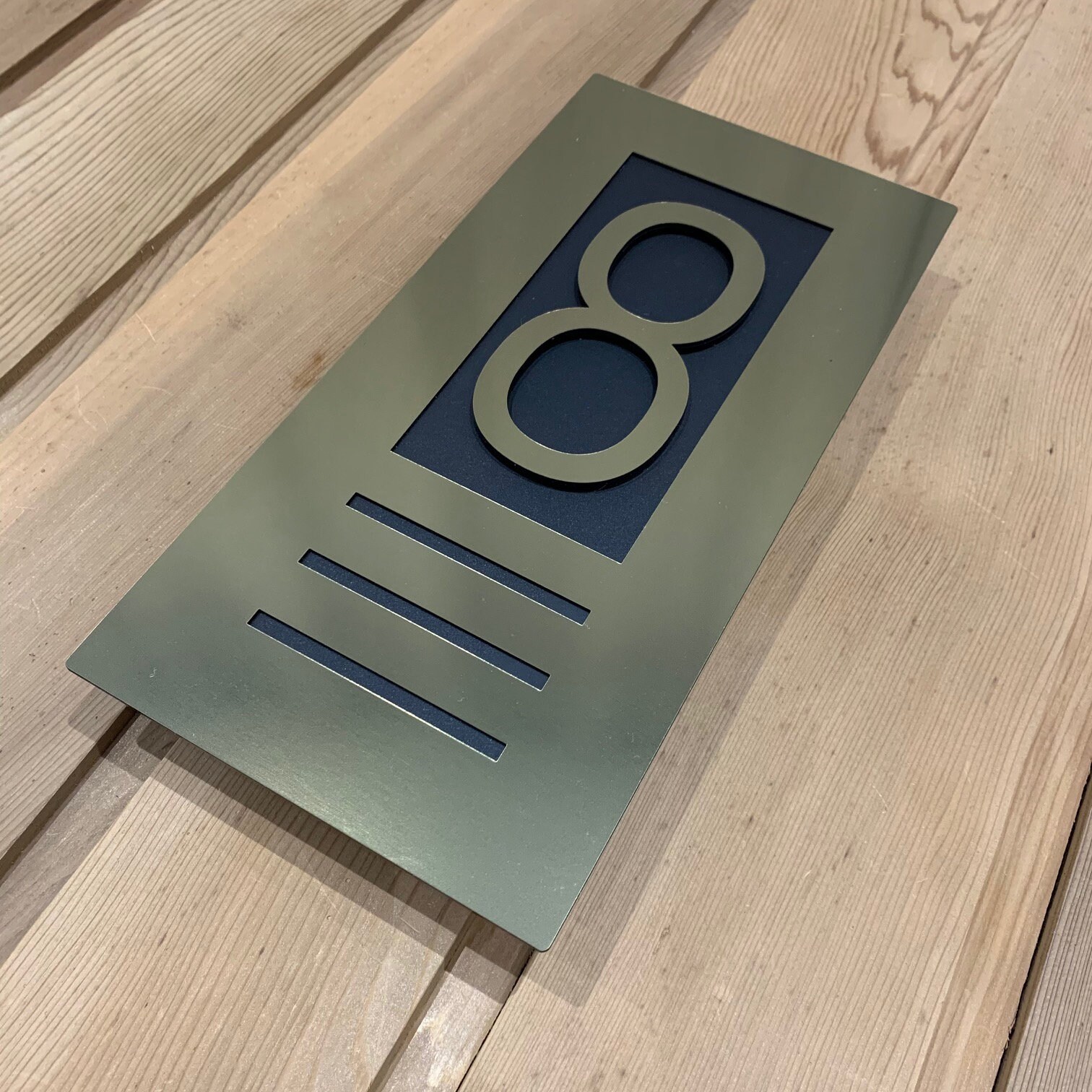 NEW Illuminated Modern House Number Sign With Low Voltage LED - Etsy UK