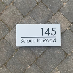 Modern House or Door Sign Rectangle 30 X 15cm Original and Unique Laser ...