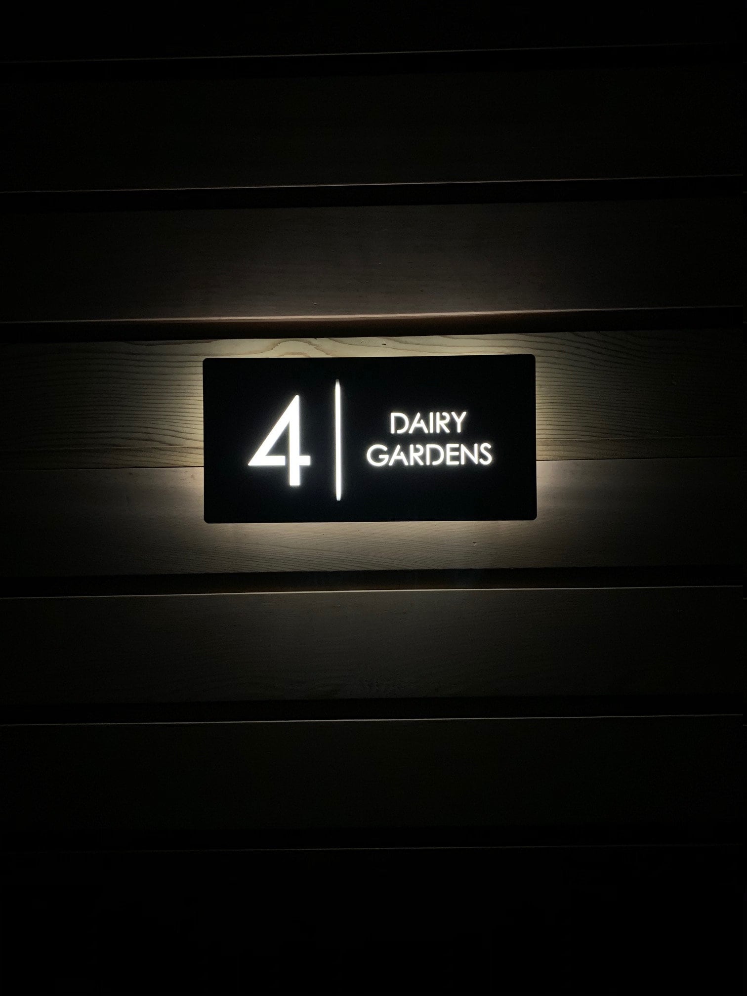 Illuminated Backlit Modern House Number Sign With Low Voltage - Etsy UK