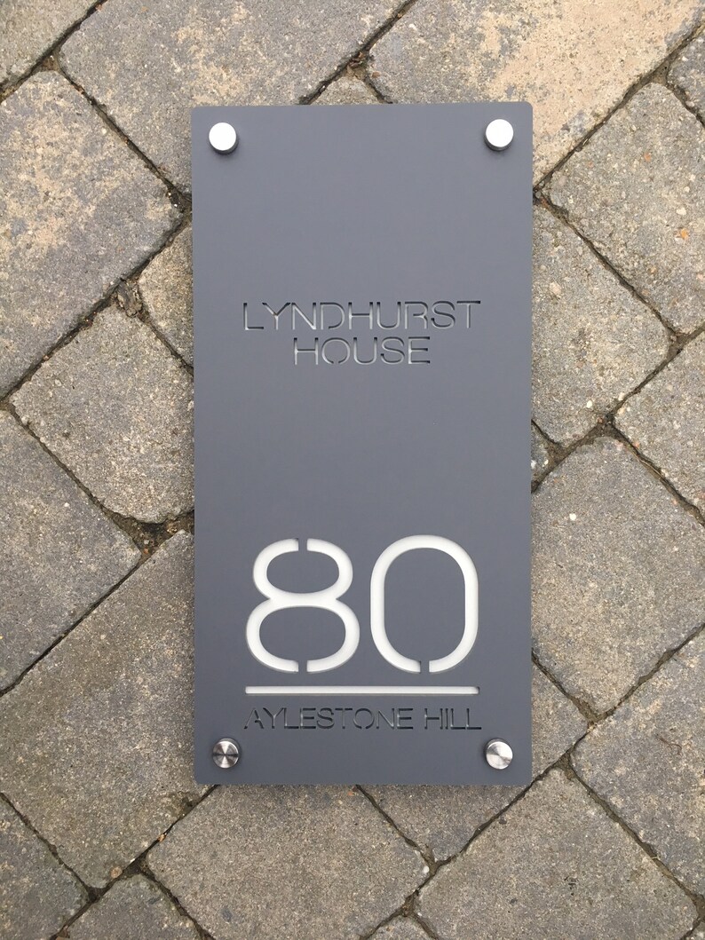Extra Detail 20 X 40 Cm Bespoke House Number Door Sign Unique - Etsy UK