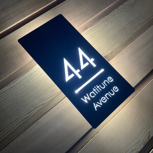 Illuminated Back-lit House Number Sign | 15 Cm X 30 Cm Low Voltage LED ...