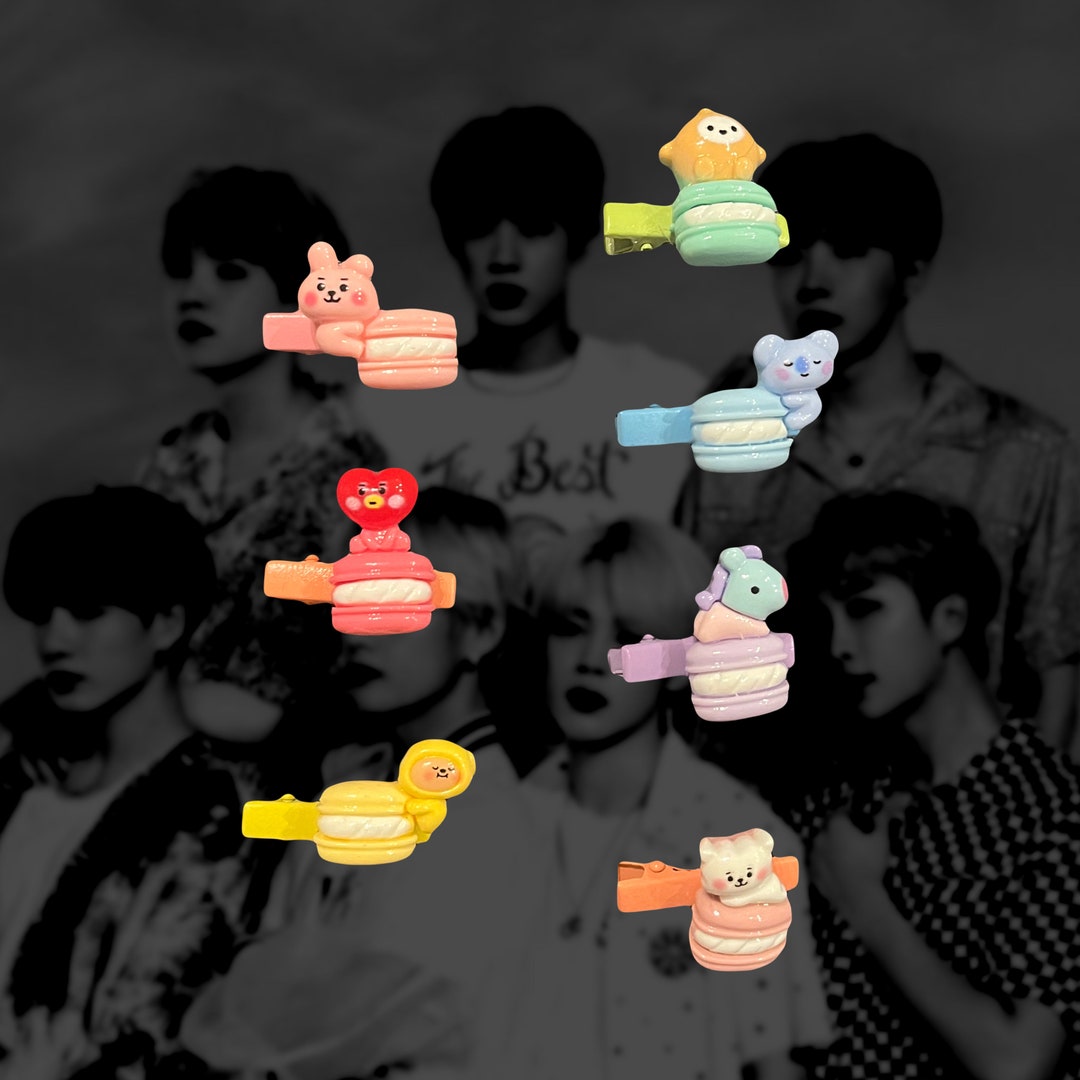 BTS Character Hair Clips - Set of 7! - Etsy