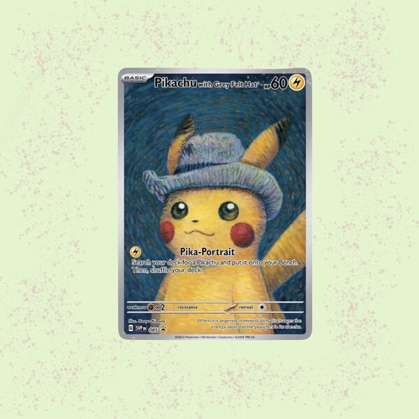 Pikachu Van Gogh Card - Etsy UK
