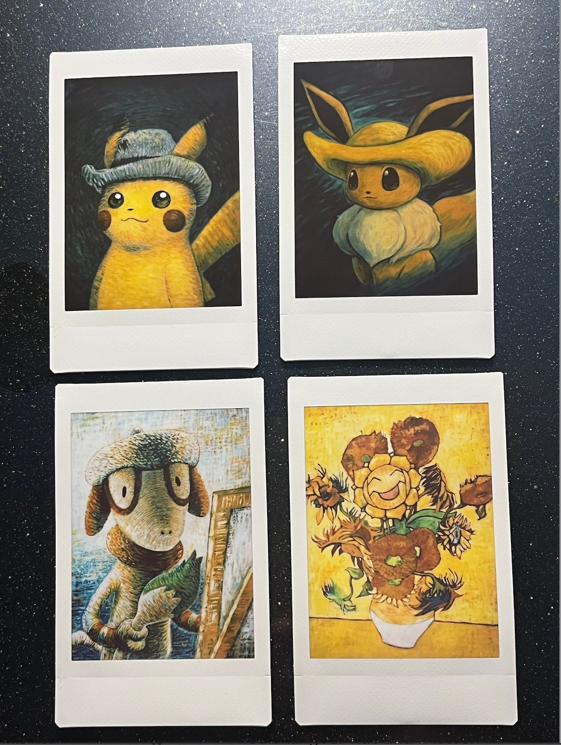 Pikachu Van Gogh Card With Grey Felt Hat Pokemon Anime - Etsy