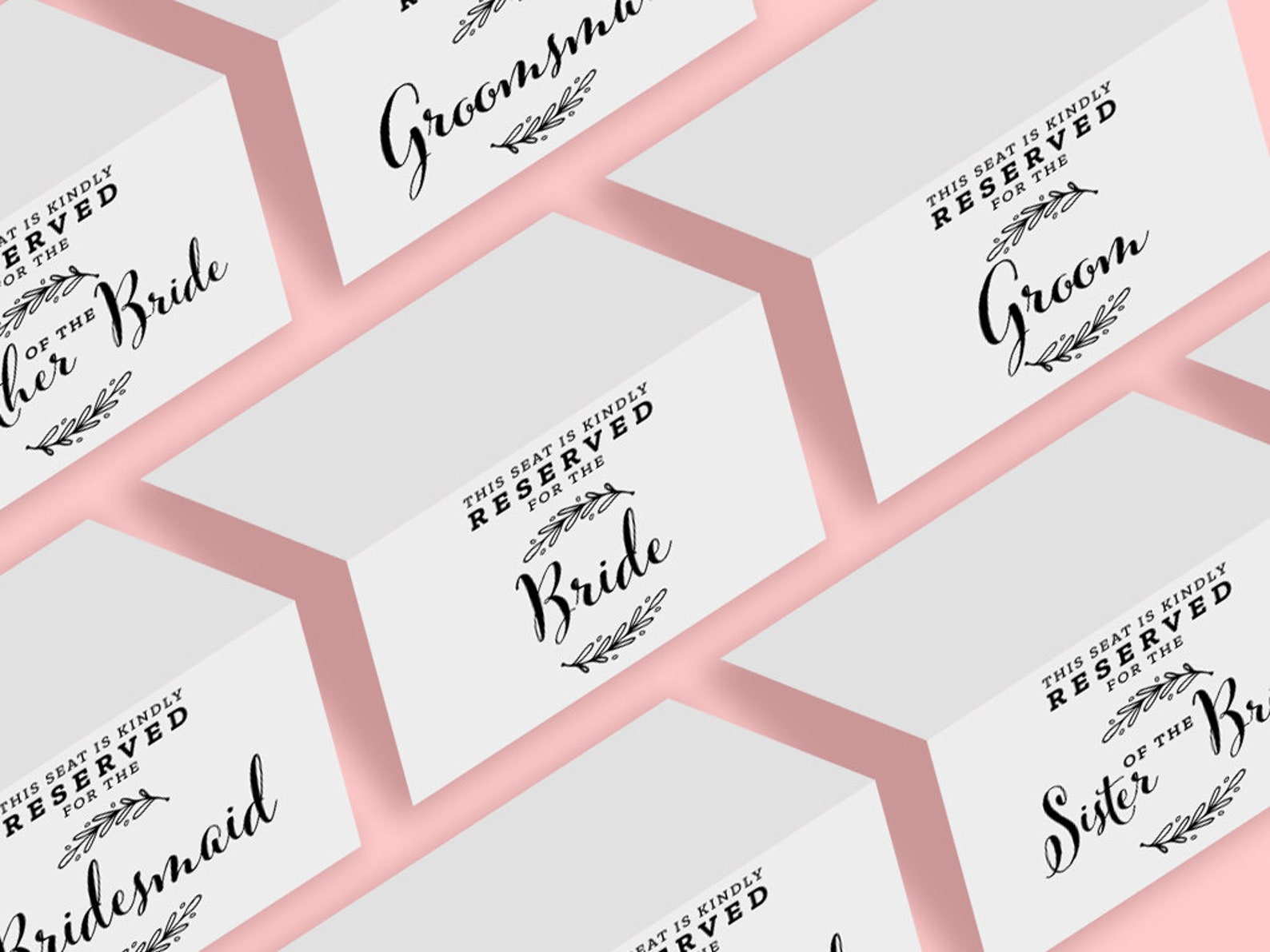 Wedding Table Reserved Tags Printable Download for Weddings A4 Paper ...