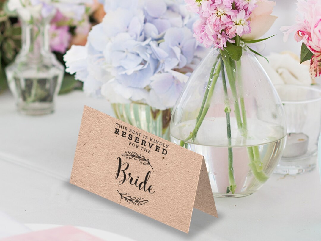 Wedding Table Reserved Tags Printable Download for Weddings A4 Paper ...