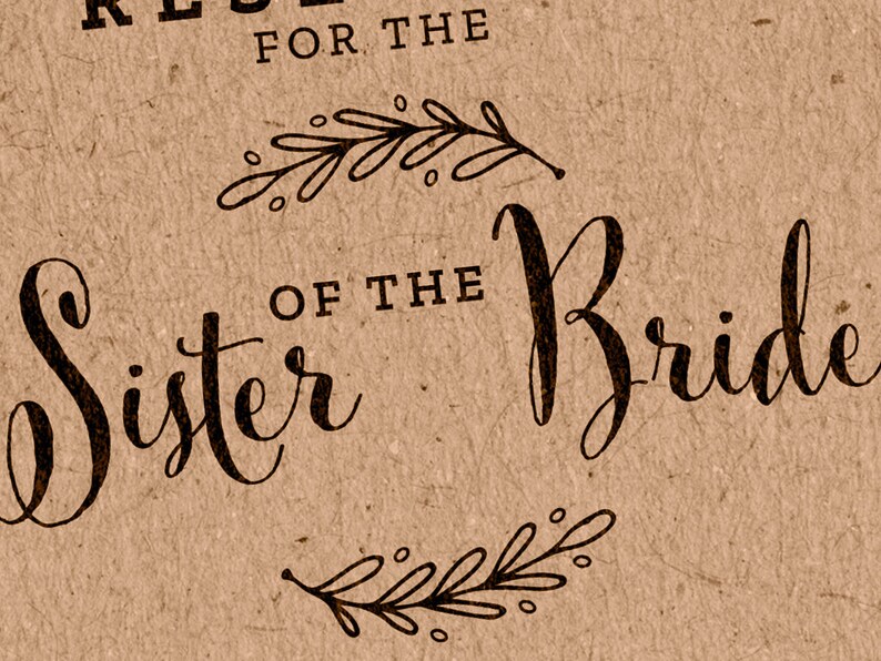 Wedding Table Reserved Tags Printable Download for Weddings A4 Paper ...