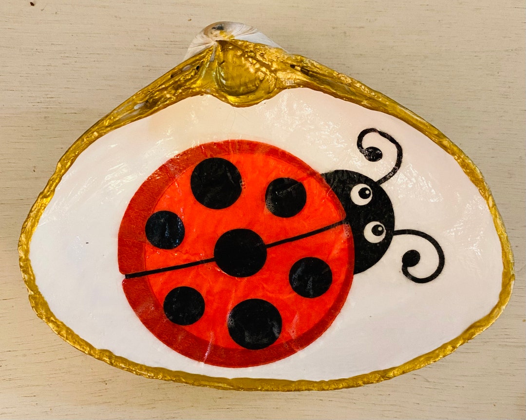 Ladybug Shell for Valentines or Ladybug Lover - Etsy