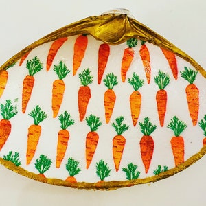 Easter Themed Decoupaged Clam Shells Trinket or Jewelry Dish Sold ...